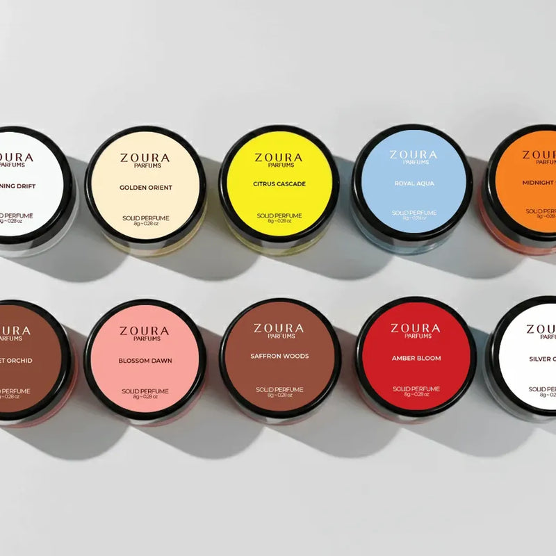 Zoura Complete Solid Perfume Collection | Set of 10 Unisex Scents – ZOURA