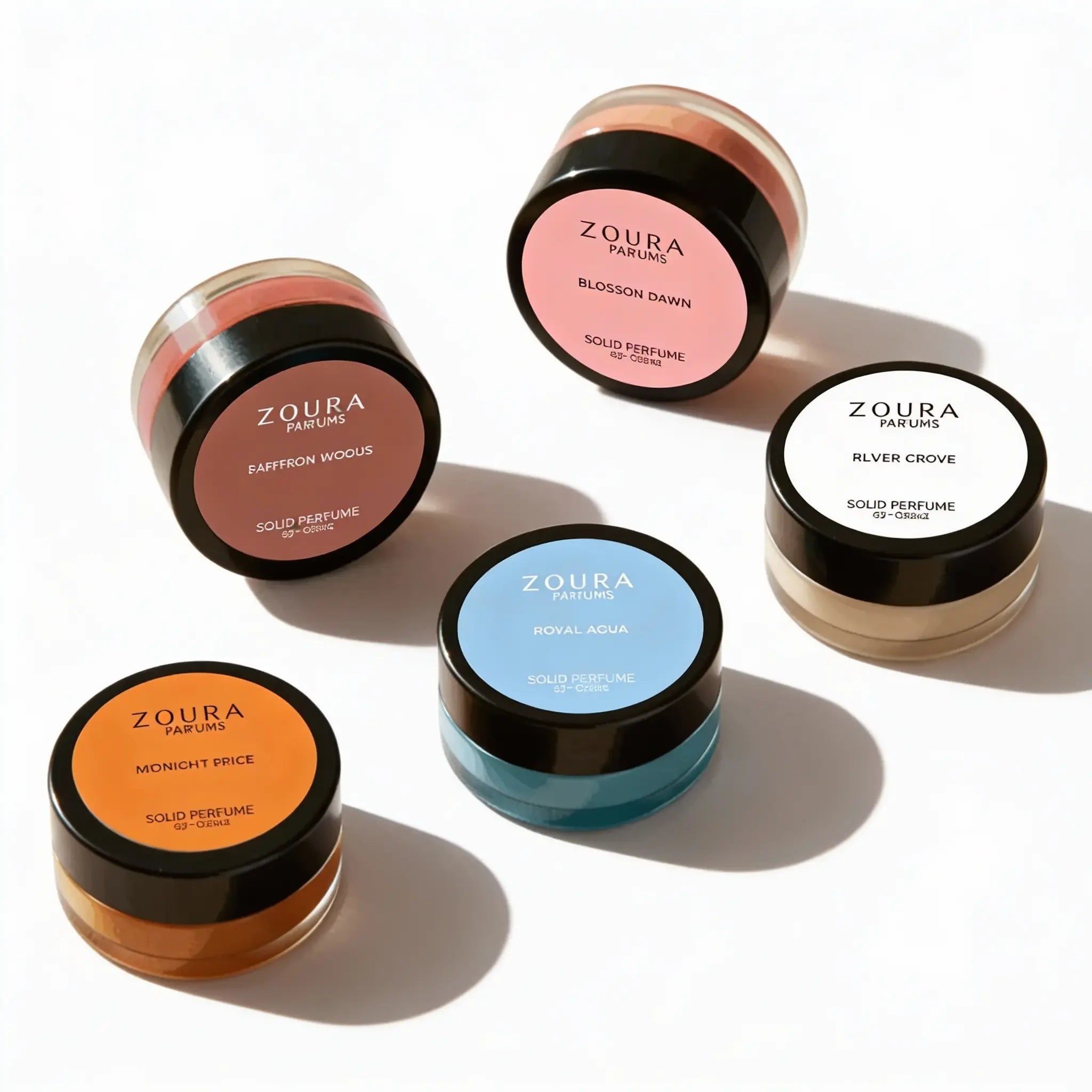 Zoura Everyday Solid Perfume Set of 5 | Unisex & Alcohol-Free – ZOURA