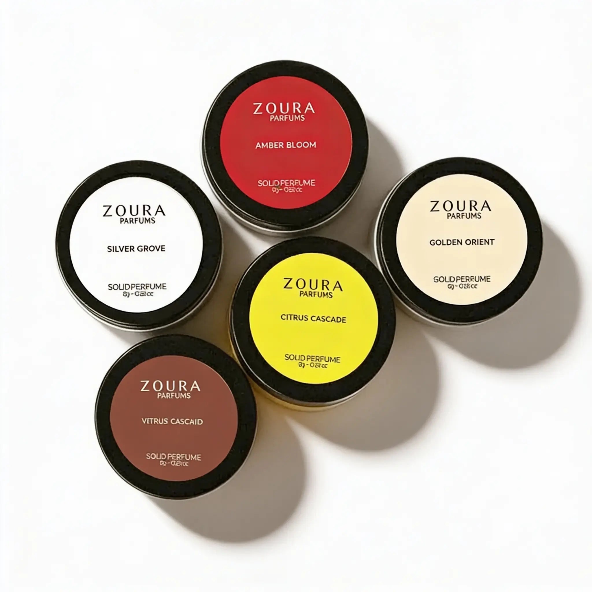 Zoura Signature Solid Perfume Set of 5 | Unisex & Alcohol-Free – ZOURA